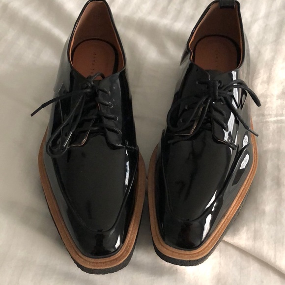 Zara | Shoes | Zara Black Platform Tie Shoes In A Size 39 | Poshmark